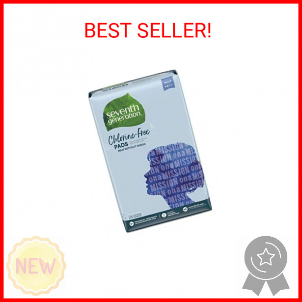 Seventh Generation Maxi Pads, Regular, Free & Clear Chlorine Free, 24 ...