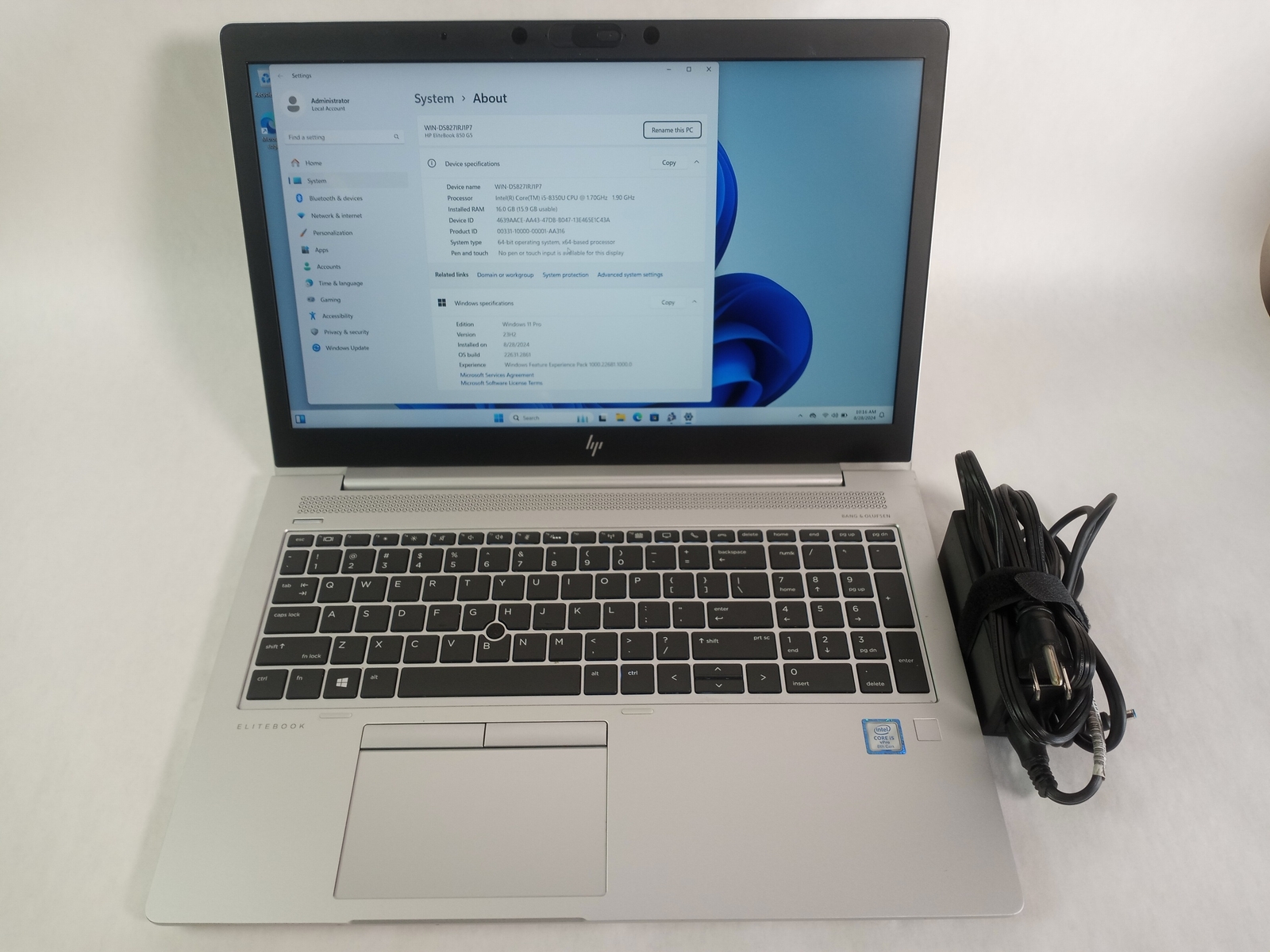 HP ProBook 850 G5 Core i5-8350U 1.70 GHz 16 GB 256 GB SSD Windows 11 ...