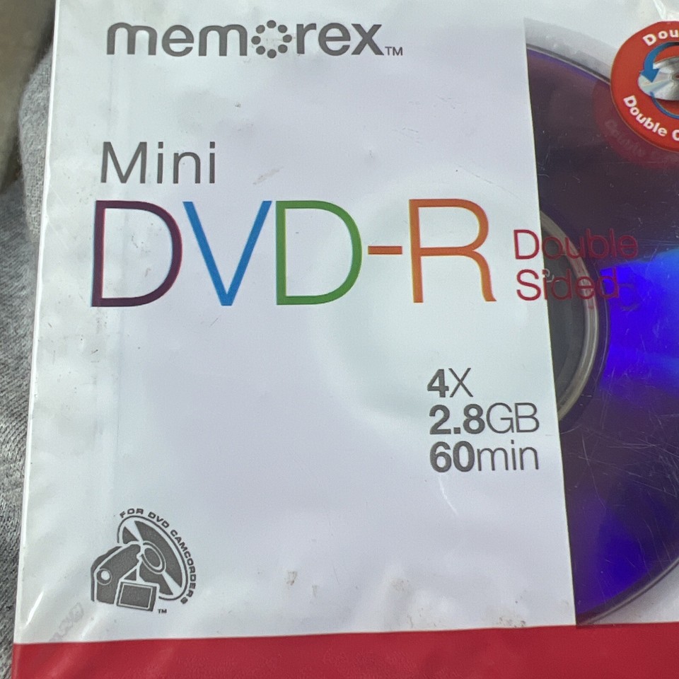 MEMOREX MINI DVD-R, DOUBLE SIDED, 4X 2.8GB 60 MIN | eBay