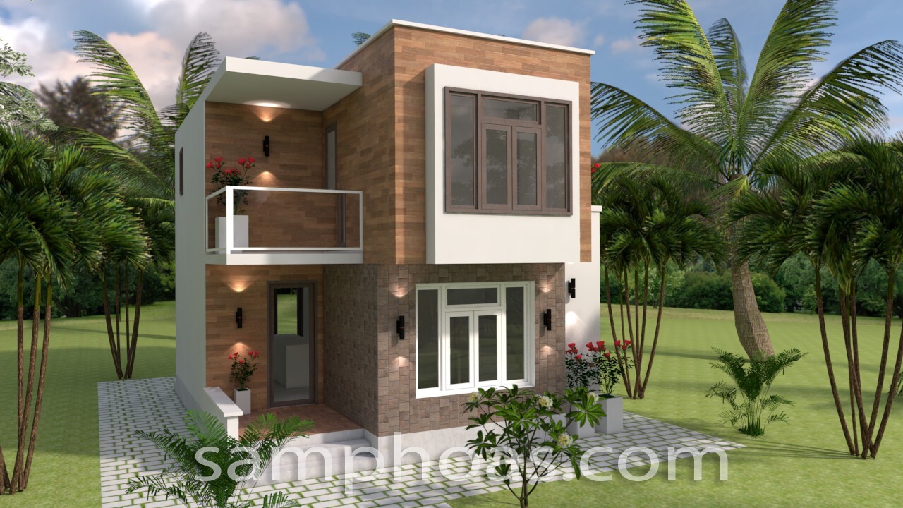 21x24 Small House Design 6.5x7.5 Meter 2 Beds 2 Baths Terrace PDF & A4 ...