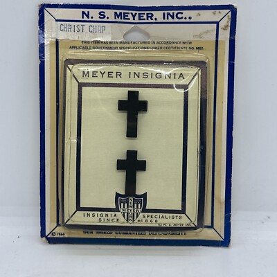 Chaplain Cross Insignia by Meyer New In Package Vintage Navy Army Air ...