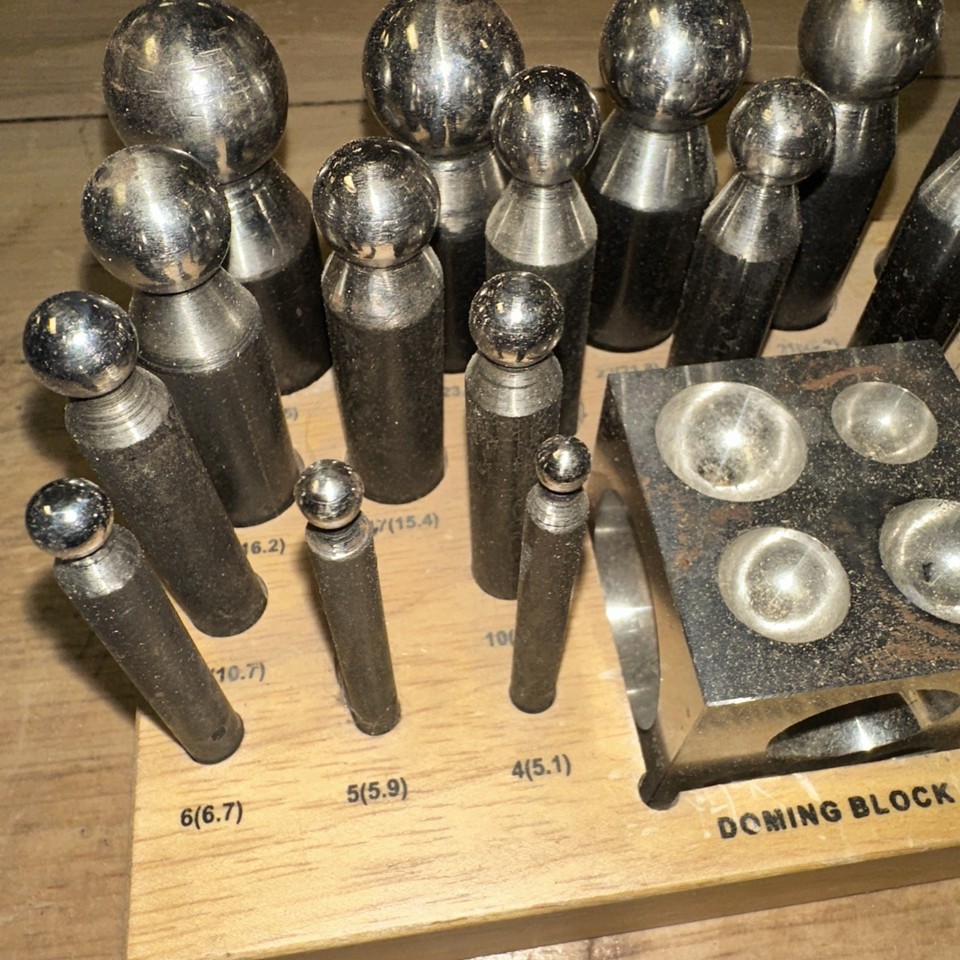 26 Piece Dapping Doming Punch Block Set 2.3 mm to 25 mm Jewelry Making ...