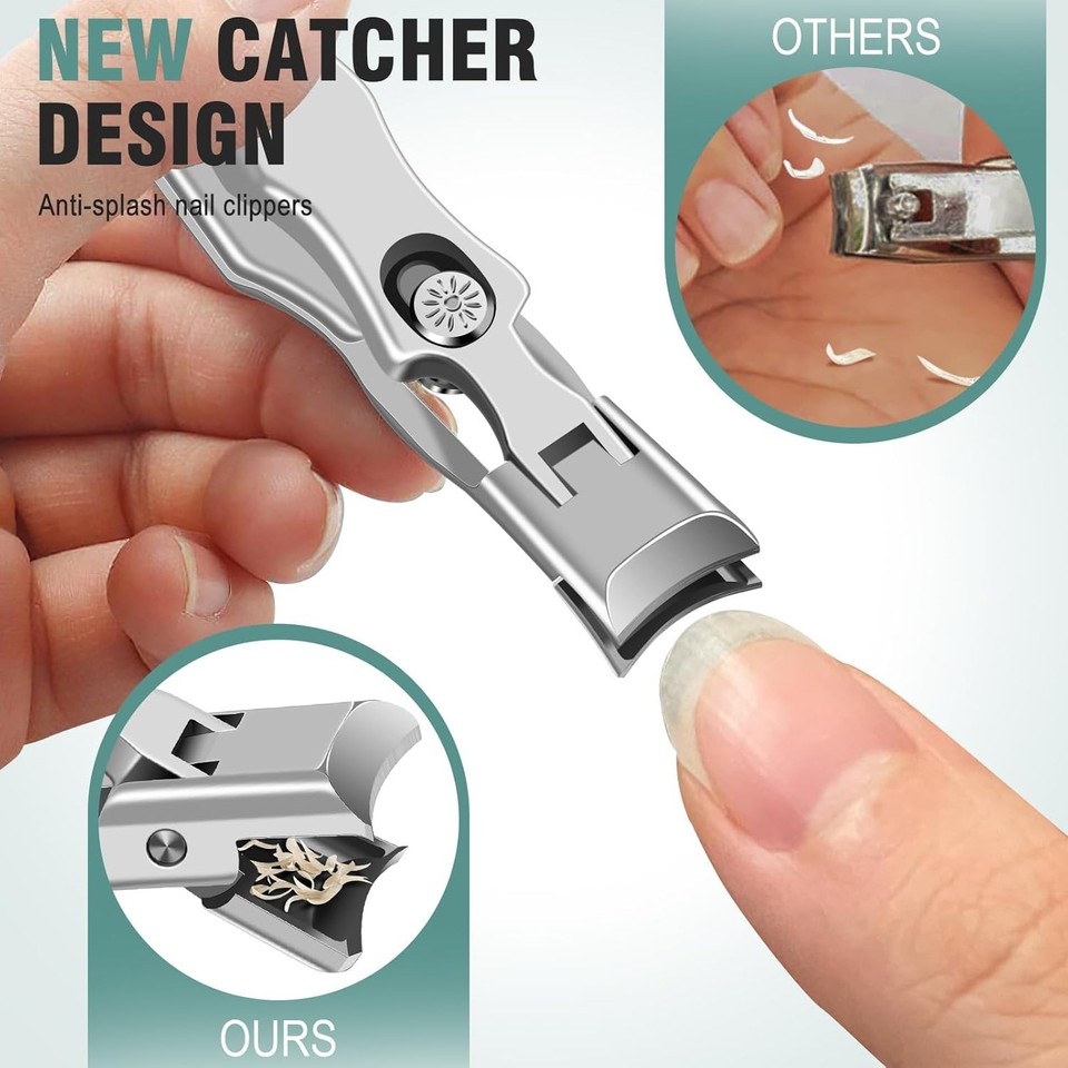 German Nail Clippers for Men Women Thick Nails, Large Wide Jaw Opening ...