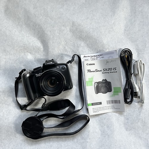Canon PowerShot SX20 IS 12.1MP 20x Optical Zoom Digital Camera Black ...