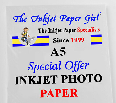 Limited Stock - A5 220g Premium Resin Coated Glossy Photo Inkjet Paper ...