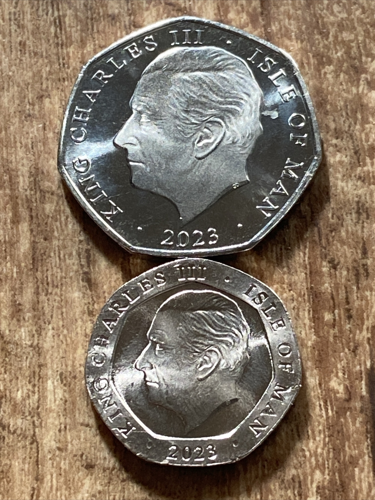 Peregrine Falcon 50p + Mountain Hare 🐇 Diamond Finish Unc X2 Coins IOM ...