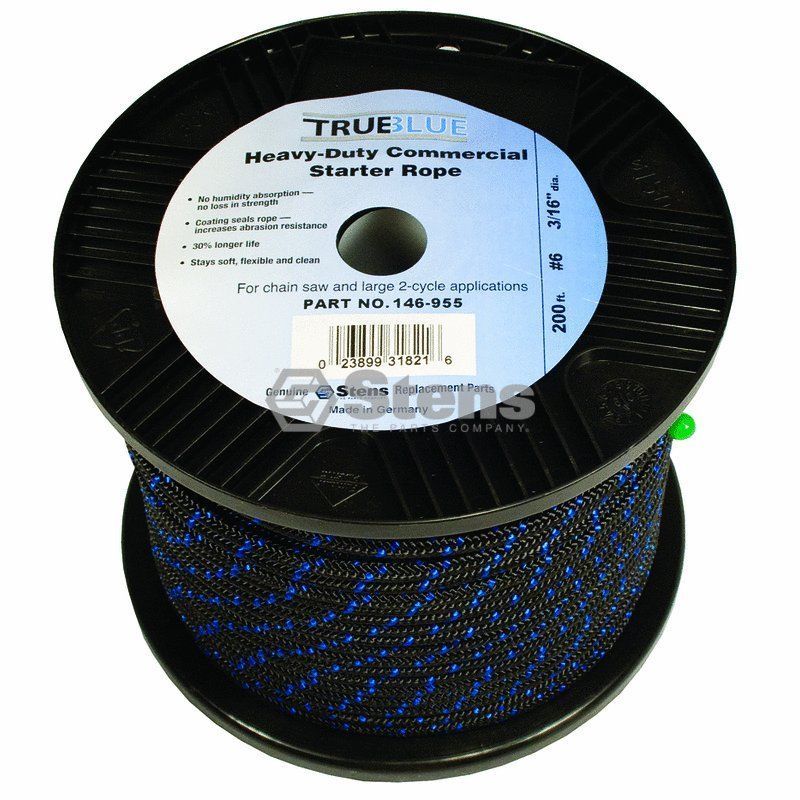 146-955 Stens 200' True Blue Starter Rope #6 Solid Braid NHC 269-0955 ...