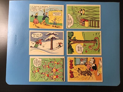 1957 Topps Vintage Goofy Series Post Cards (6 Card Lot) | eBay