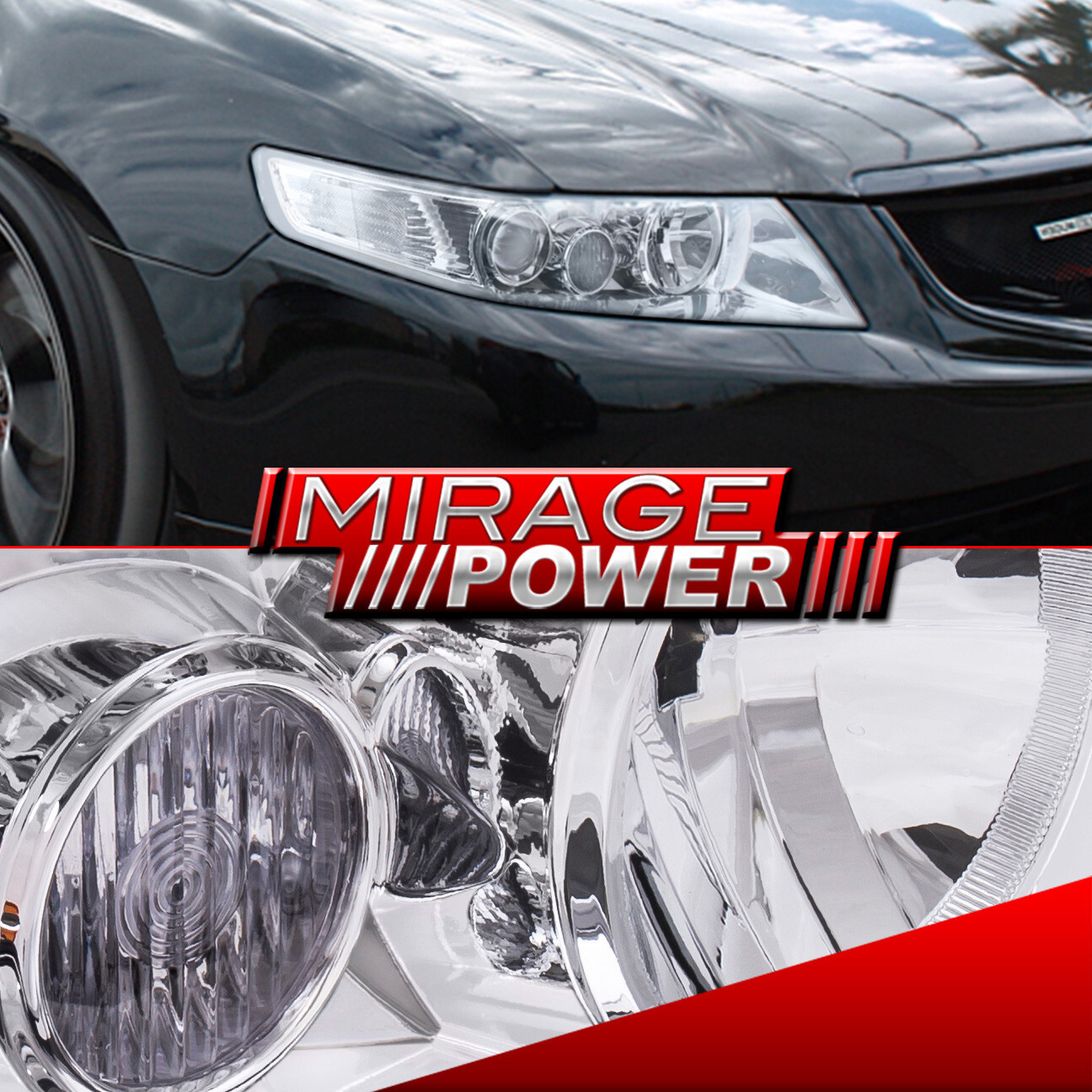 For 04-08 Acura TSX CL7 CL9 JDM Chrome Clear Projector Headlights ...