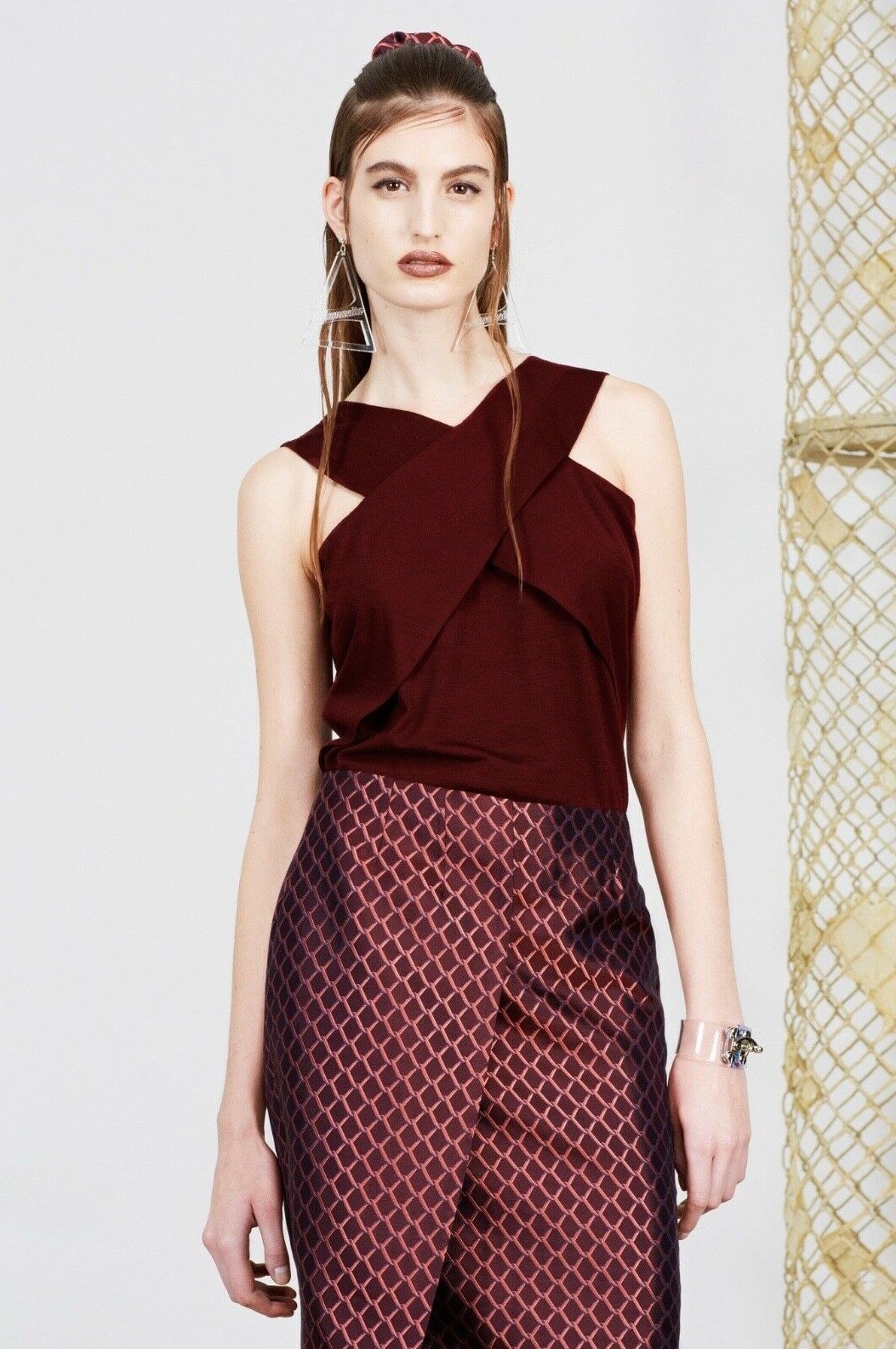 Alexander Lewis Beet Red Merino Monique Top | Alexander Lewis ...