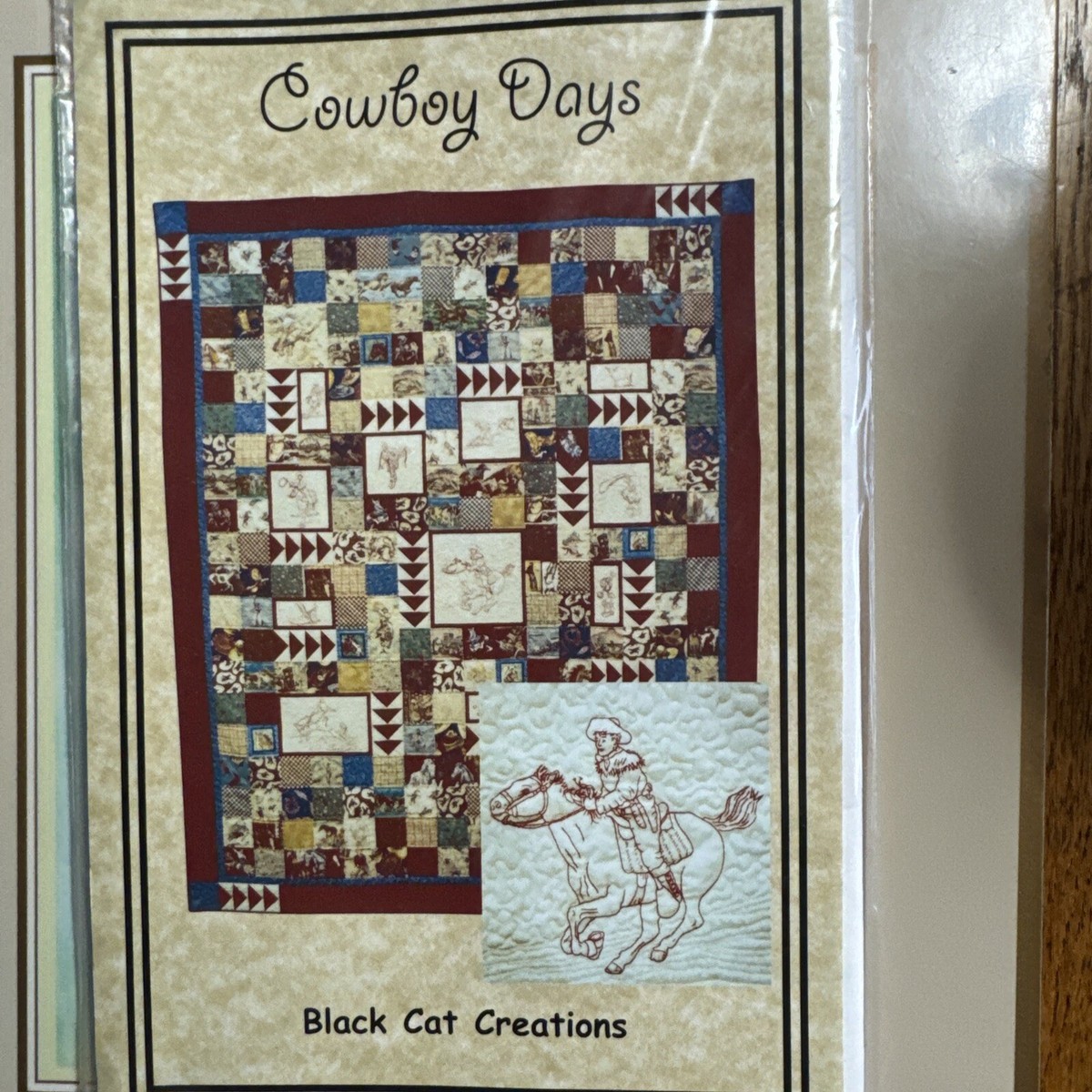 Western Themed Quilt Patterns Cowboy Days Quilt Pattern By Black Cat