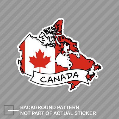 Canadian Shaped Canada Flag Sticker Decal Vinyl ribbon country pride | eBay