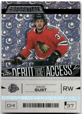 DAVID GUST 2023-24 UD Credentials DEBUT TICKET ACCESS RC 272/999 ...