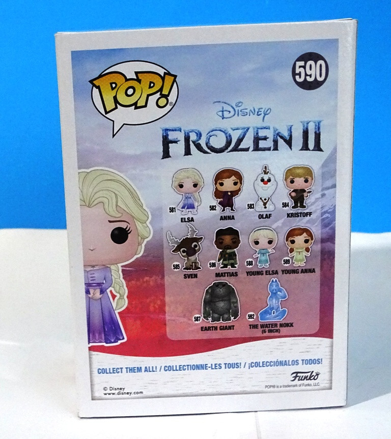 Funko Pop Elsa #590 Disney Frozen II Movies Vinyl Figure +Protector ...