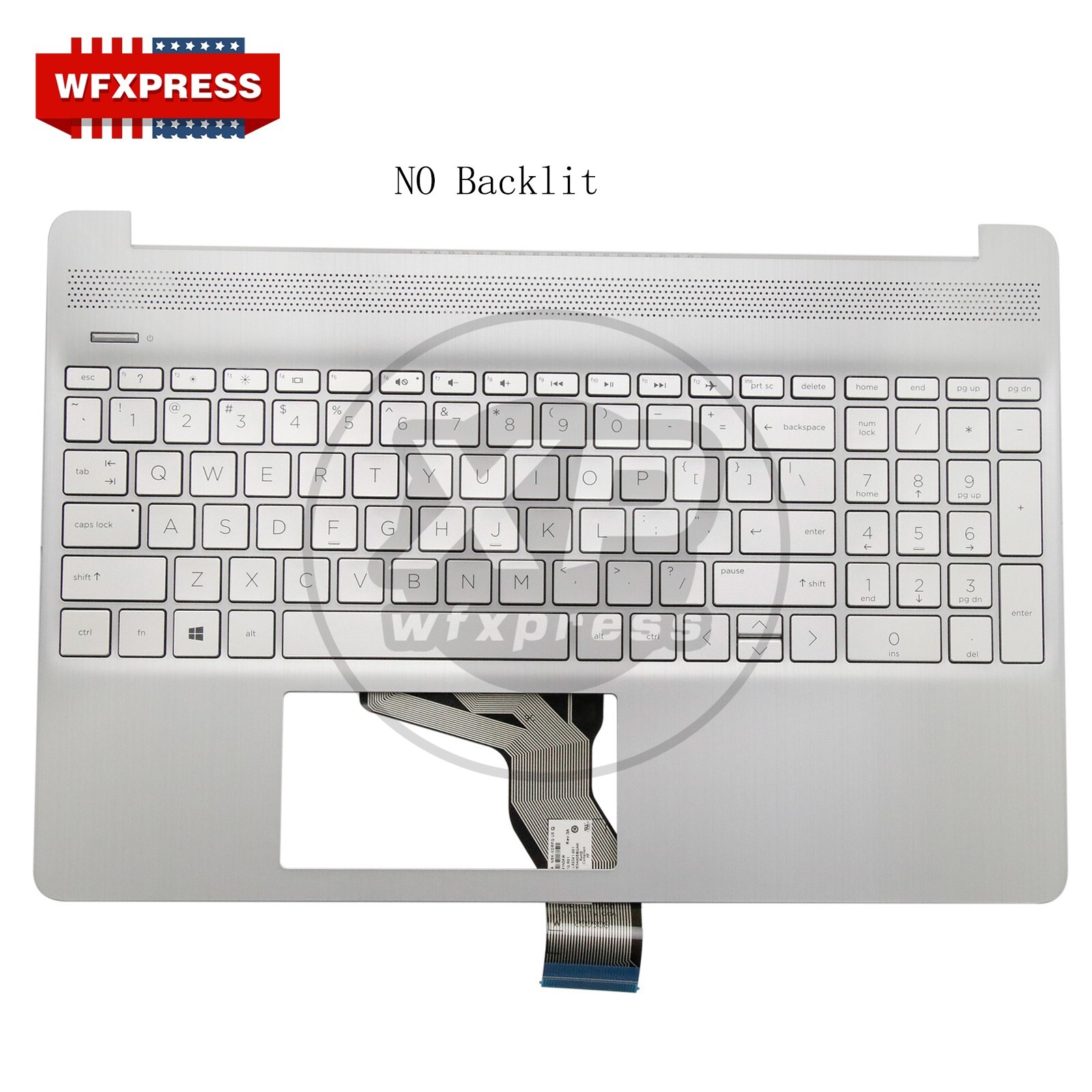 New HP 15-EF 15-DY 15-DW 15-DY1024 Plamrest + Keyboard No Backlit ...