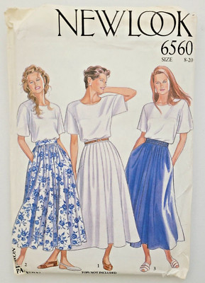 New Look Sewing Pattern 6560 Misses Gathered Waist Pleated Skirt 8-20 ...