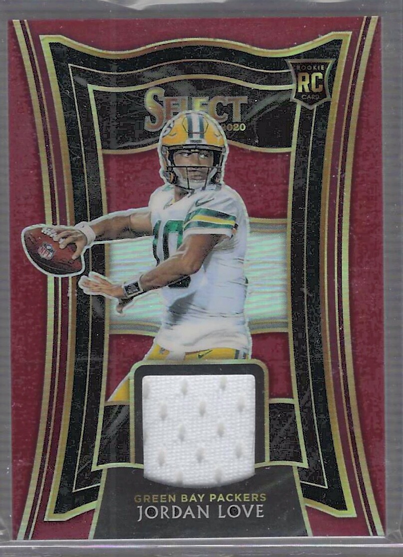 JORDAN LOVE 2020 PANINI SELECT MAROON PRIZM ROOKIE JERSEY RC #RS-JLO | eBay