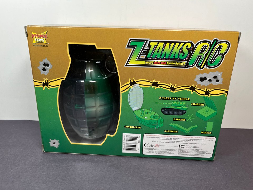 Z-Tanks R/C Micro Infra Red Battle Tanks Green Army Atomic Toys 1:72 Scale | eBay