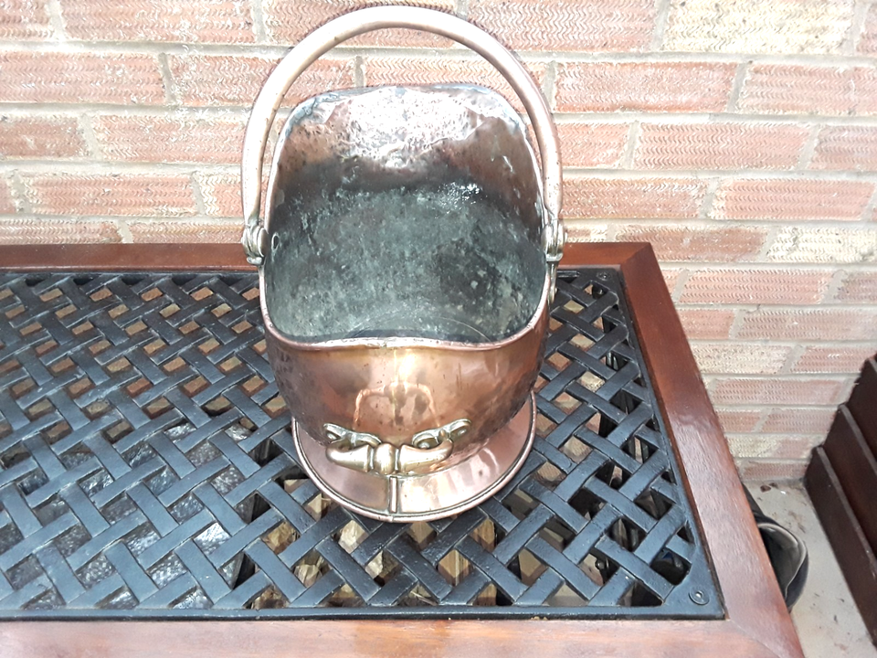 Antique Helmet Scuttle English, Copper Coal Bucket | eBay UK