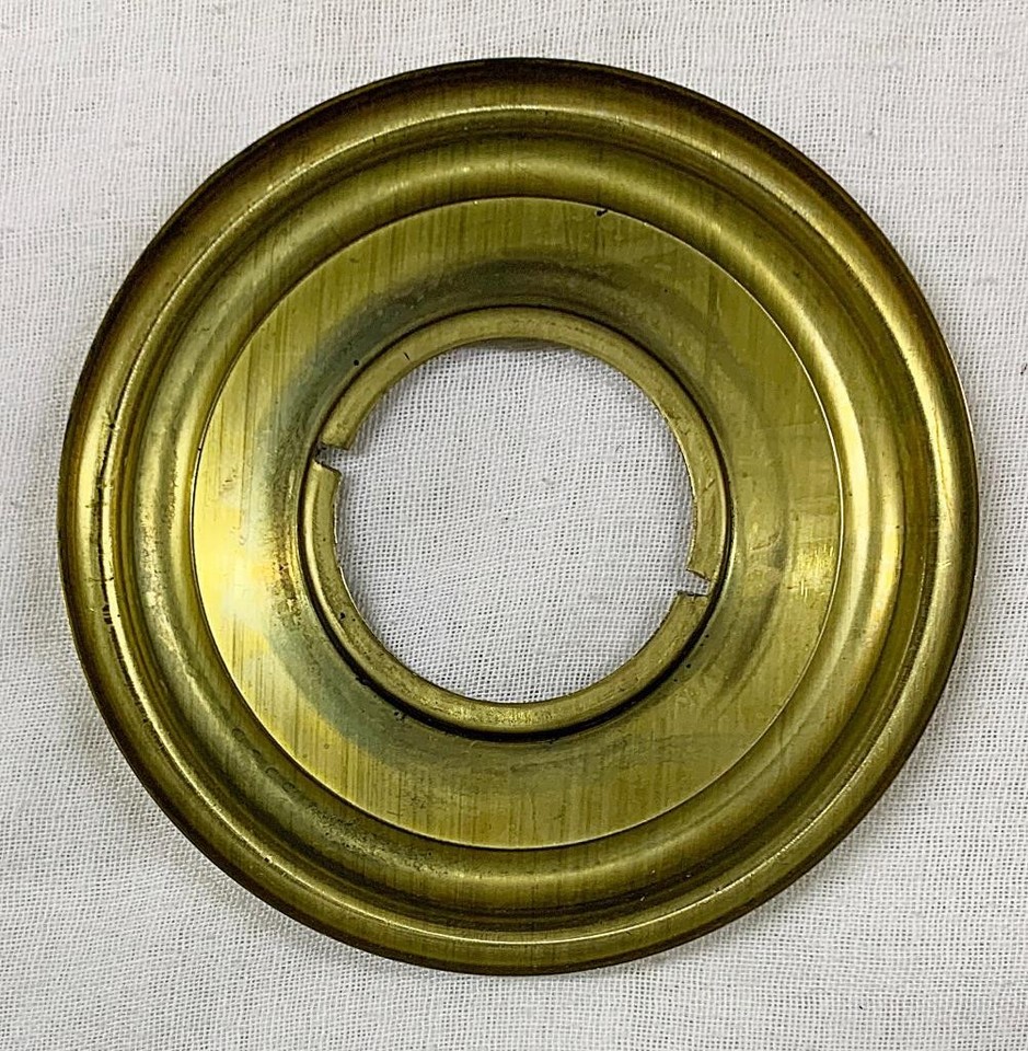 VTG NOS 5-1/2" ESCUTCHEON QUALITY HARDWARE ROUND GOLD TONE METAL MCM | eBay