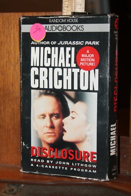 Vintage Random House Audiobook 4 Cassettes Michael Crichton DISCLOSURE ...