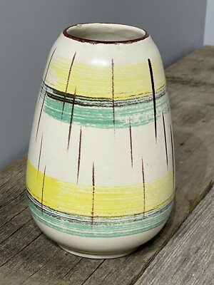 Vintage West Germany MCM Vase Hand Painted 582-17 | eBay