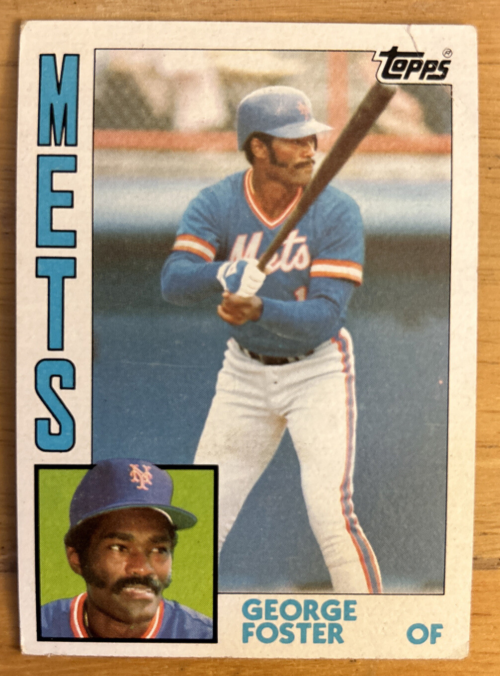 1984 Topps George Foster Baseball Card #350 Mets OF FR/GD O/C Creased ...