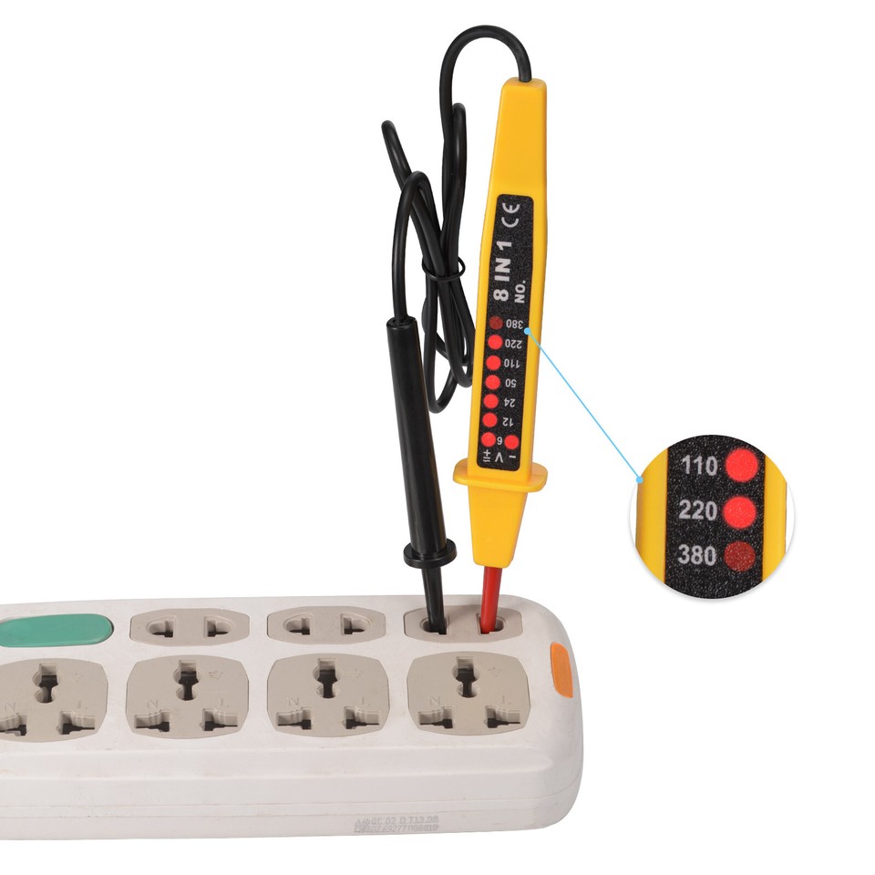 6V~380V Electric Circuit Tester 8 in 1 AC/DC Voltage Detection Pen ...