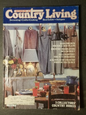 VINTAGE COUNTRY LIVING MAGAZINE NOV 1983 DECORATING ANTIQUES COOKING ...
