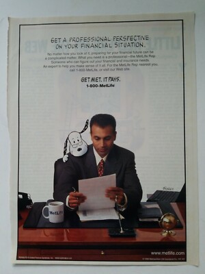 1996 get MetLife insurance representative Charles Schulz Snoopy vintage ...