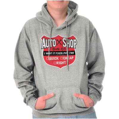 Mechanic Auto Shop Pick Quick Cheap Right Hoodie Hooded Sweatshirt Men ...