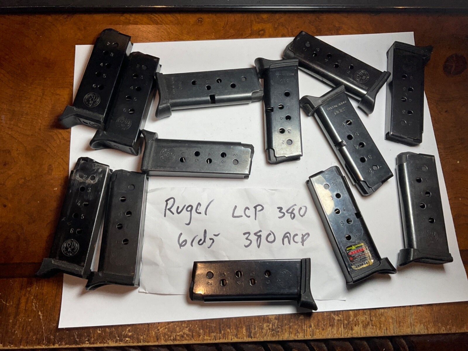 Ruger factory LCP 380 6 round 380acp magazine with finger rest ...