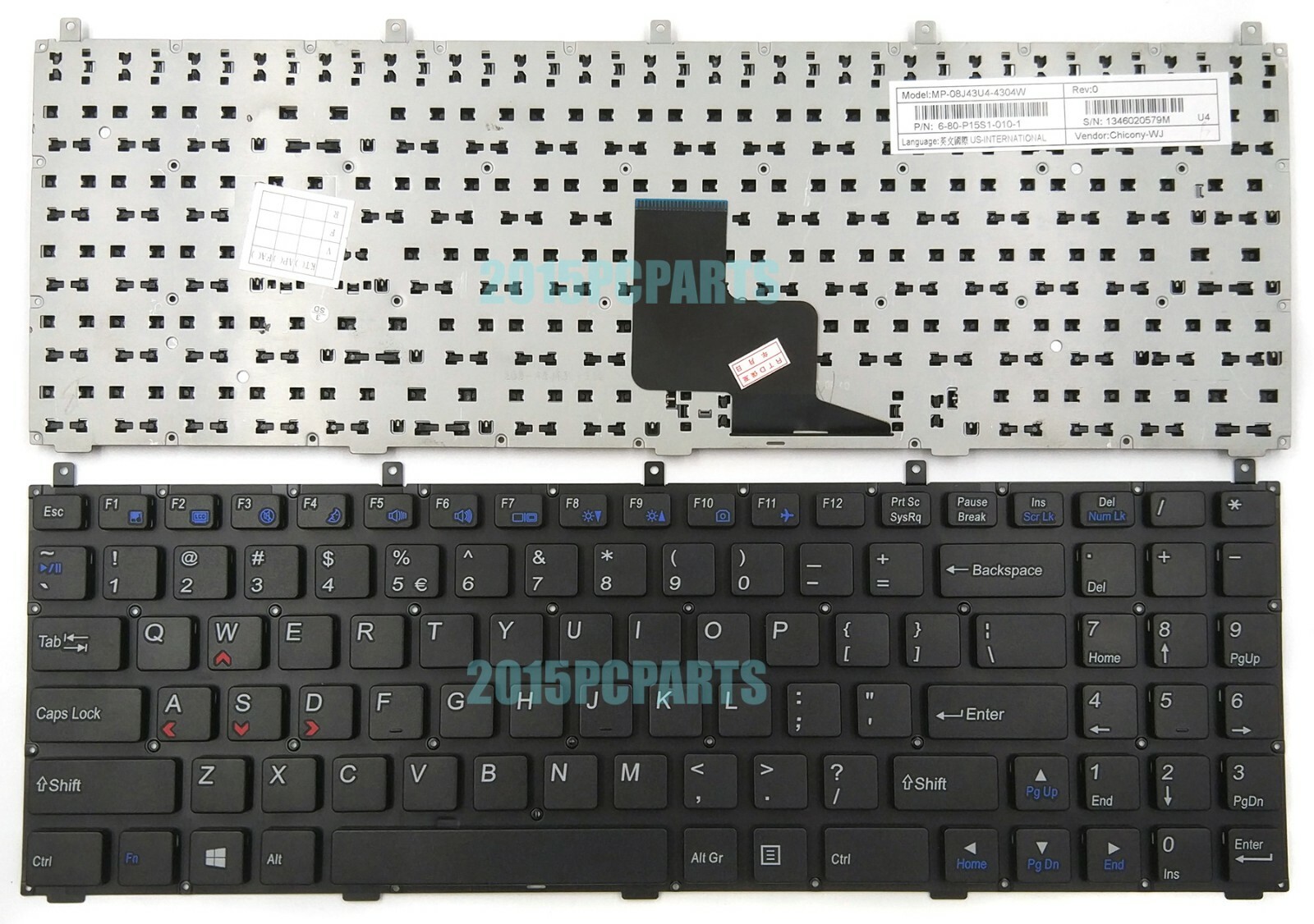 New for Clevo P150HM P151SM1 P170HM P180HM X7200 X8100 Keyboard without ...