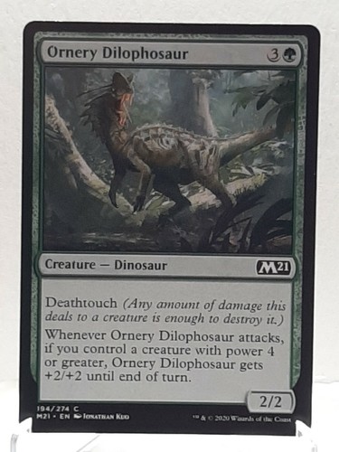 Ornery Dilophosaur 194/274 MTG Core 2021 New Green Creature Common | eBay