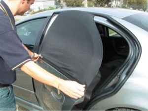 1 pair Car Window Sock Sun Shade Vehicle Fabric Visor window can open ...