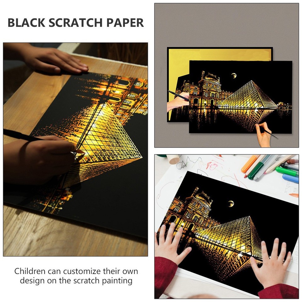 Scratch Painting Art Tool Kids Drawing Pad Party Bag Fillers for Unisex ...