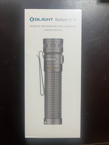 Olight Baton Pro Ti Rechargeable LED Flashlight, Titanium, 2000 Lumens ...