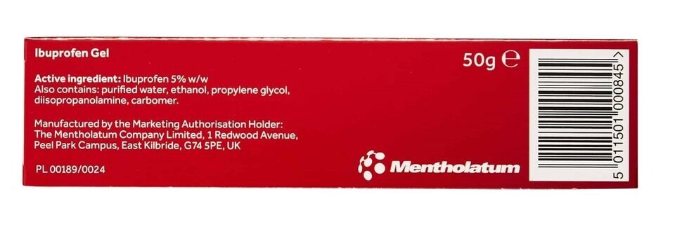 Ibuprofen Topical Gel 50G Rapid Pain Relief Back Rheumatic Muscular ...