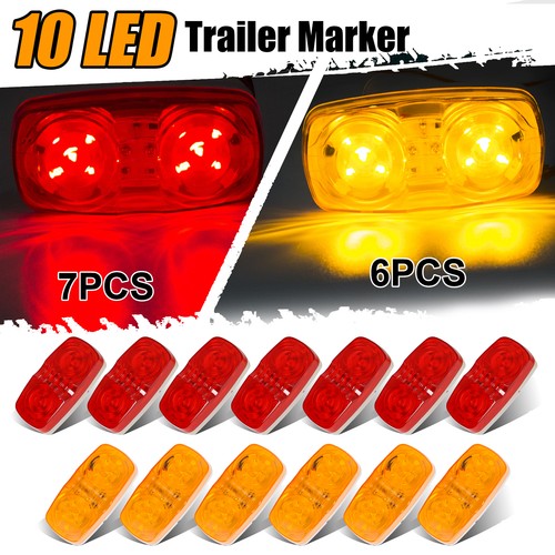 13Pcs Double Bullseye Led Marker Lights 10 LED, 2x4 Rectangle Led ...