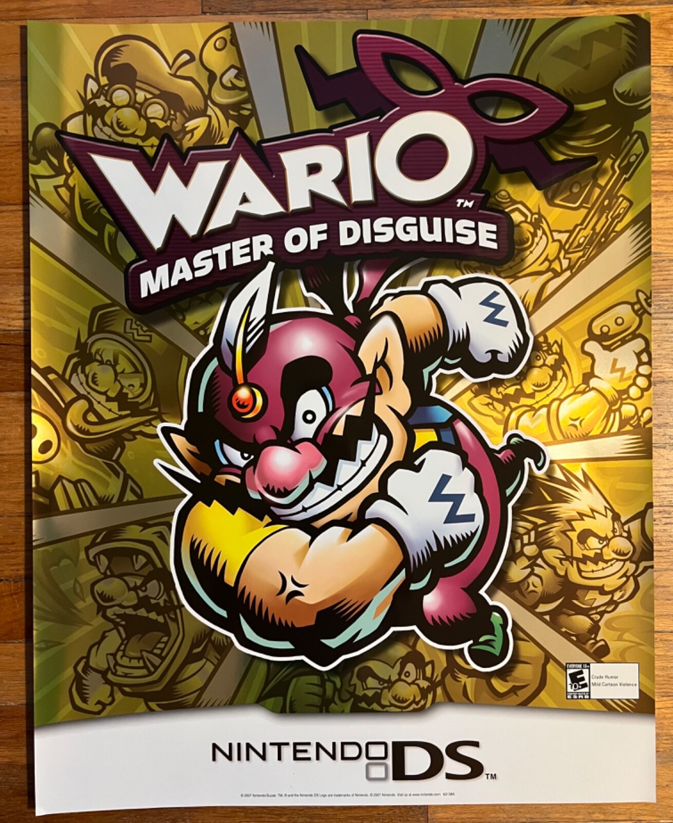 🔥 Wario Master of Disguise Nintendo DS Vintage Video Game PROMO Poster🔥 ...