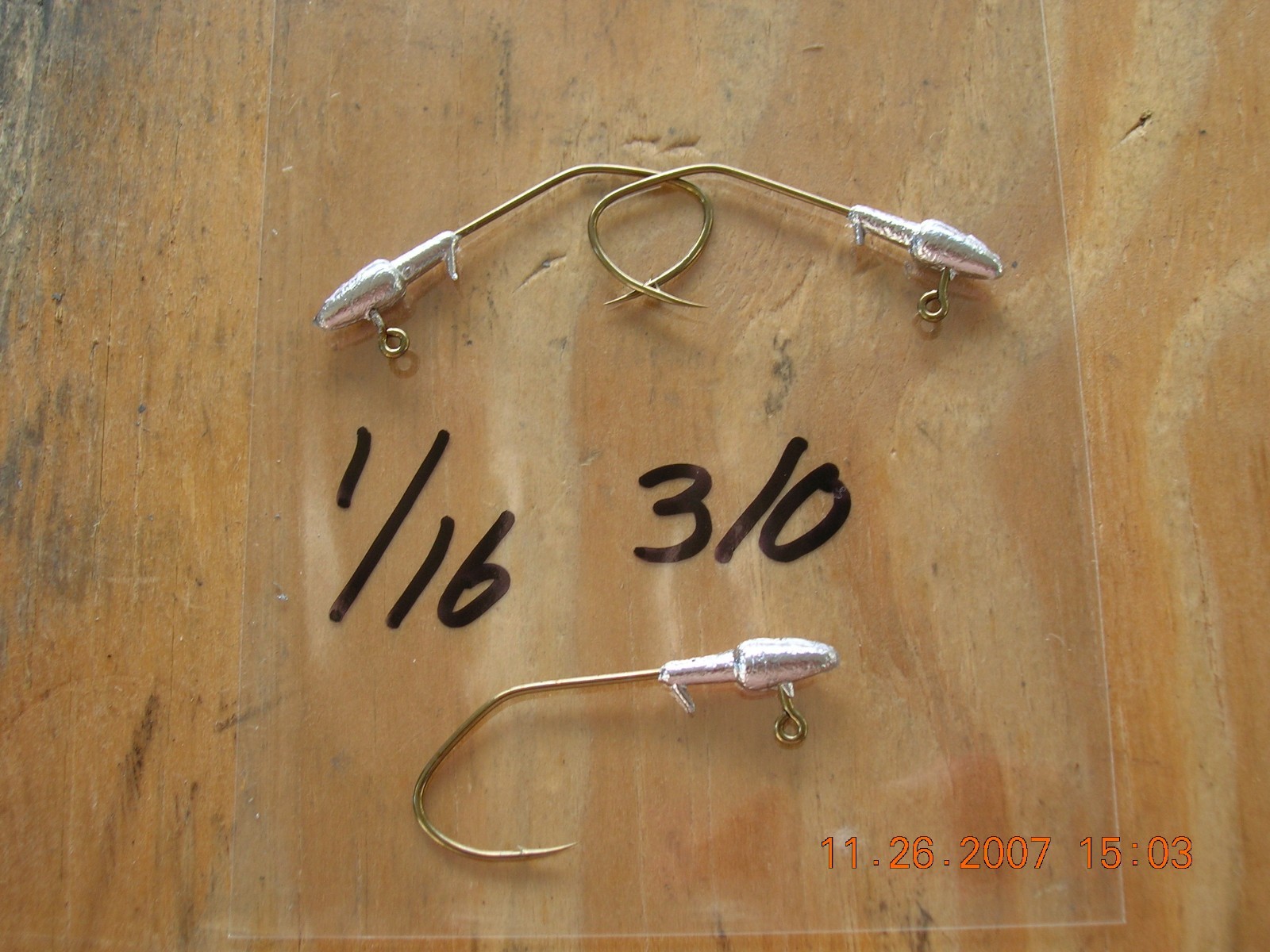 50 1/16oz Darter Jigs Bronze Sickle Hooks #2 #1 1/0 2/0 3/0 4/0 U ...