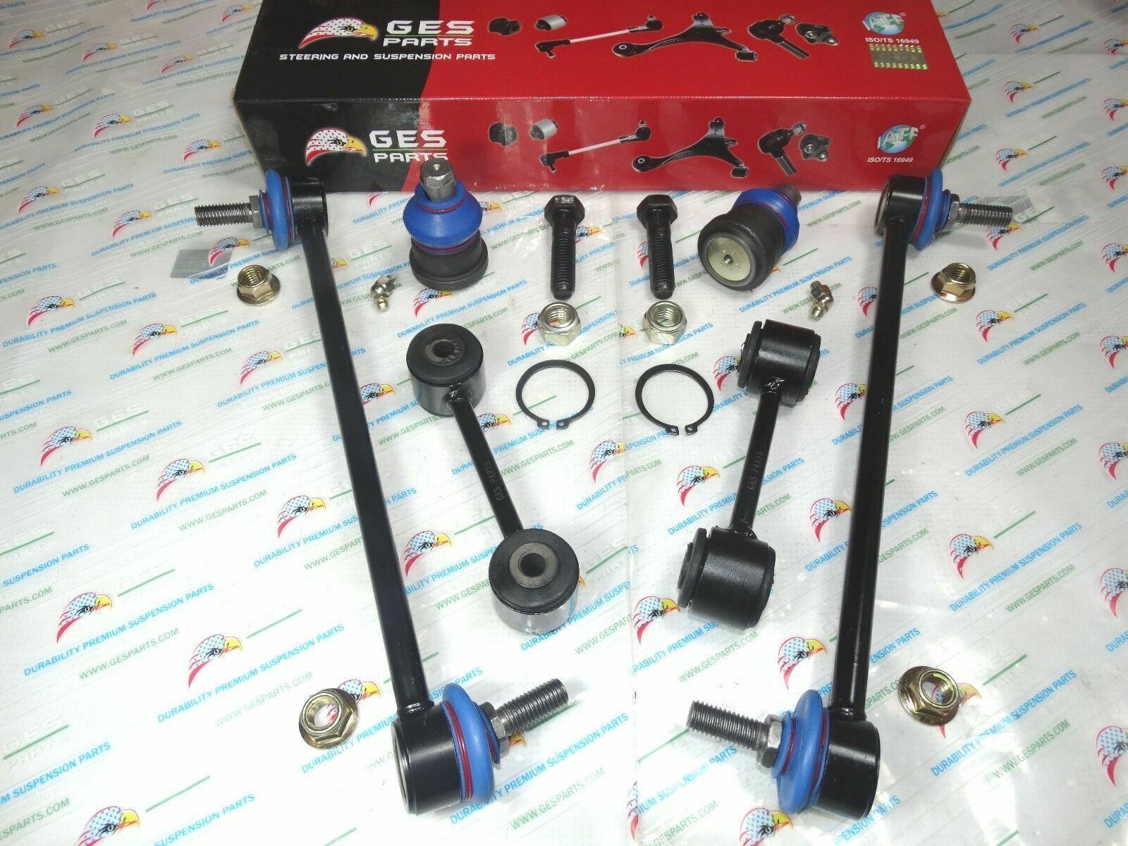 6 Lower Ball Joint & Sway Bar Links Front Rear Caravan Town K7257 K7258 ...