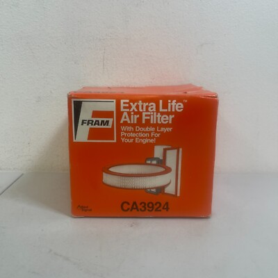 Vintage Fram CA3924 Engine Air Filter Orange & White 5.5" Diameter NOS ...