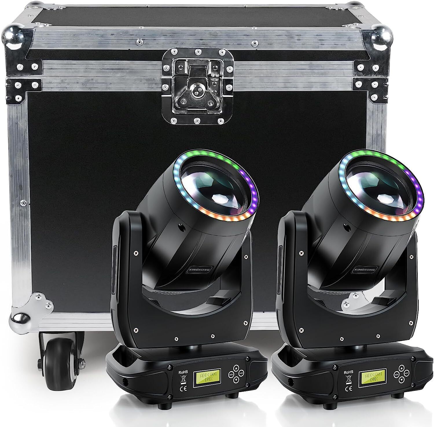 200W Moving Head LED Gobo Beam 8 Prism Stage Lights DMX Disco Show ...