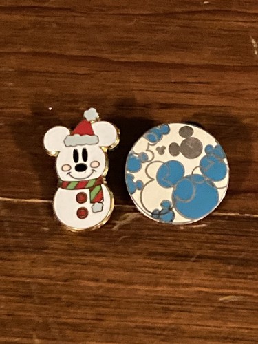 Two Disney Trading Pins - Snowman Mickey And Blue Mickys | eBay