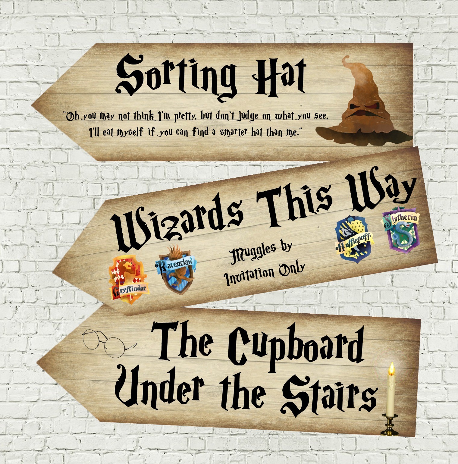 6 School of Magic Wizards Party Decoration Arrow Signs | eBay