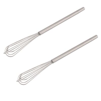 2 Pcs Stainless Steel Mini Whisk Long Handle Kitchen Gadget Baking Tool ...