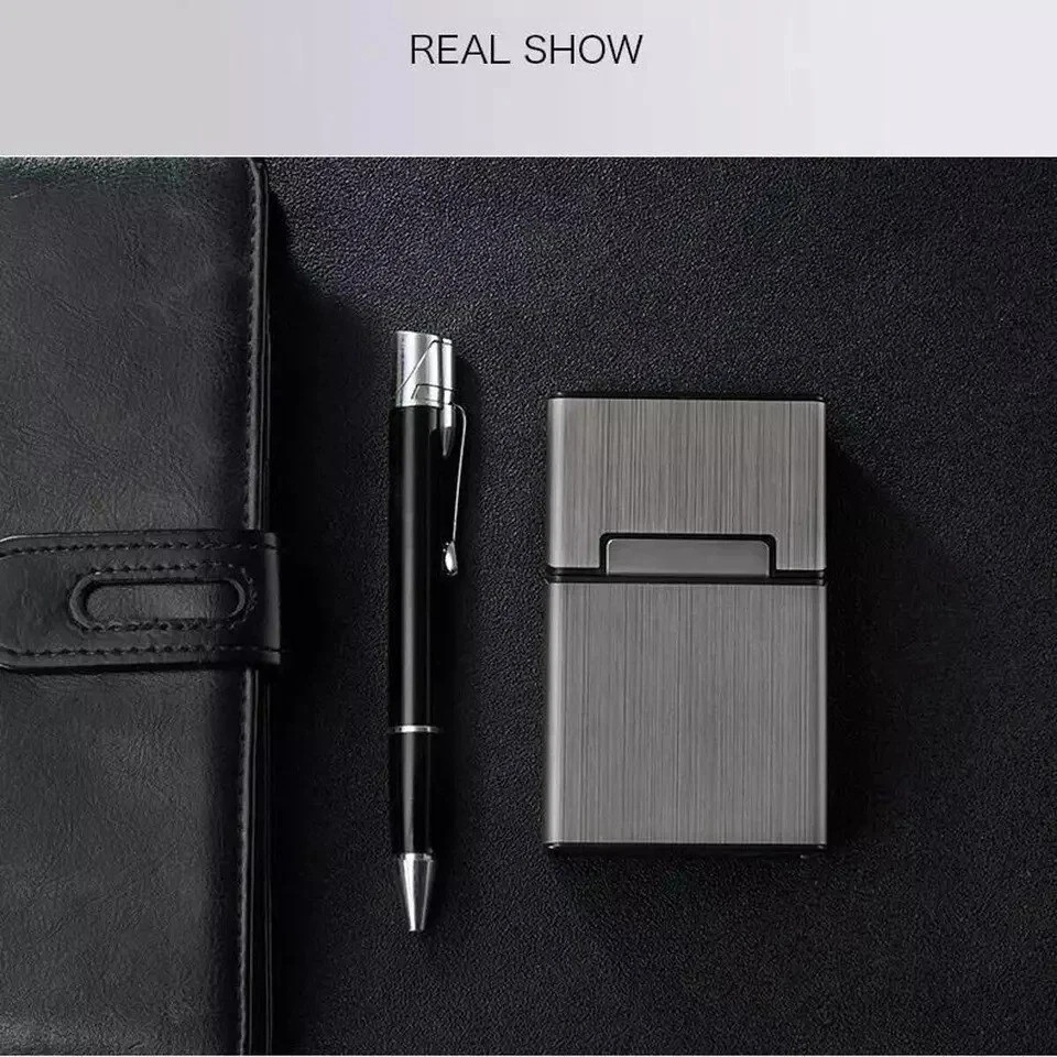 2 Pack Cigarette Case Magnetic Brushed Aluminum Case King Size 20 ...
