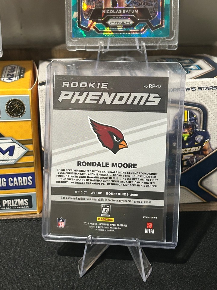 2021 Donruss Optic - Rondale Moore Red Rookie Phenoms Patch #RP-17 | eBay
