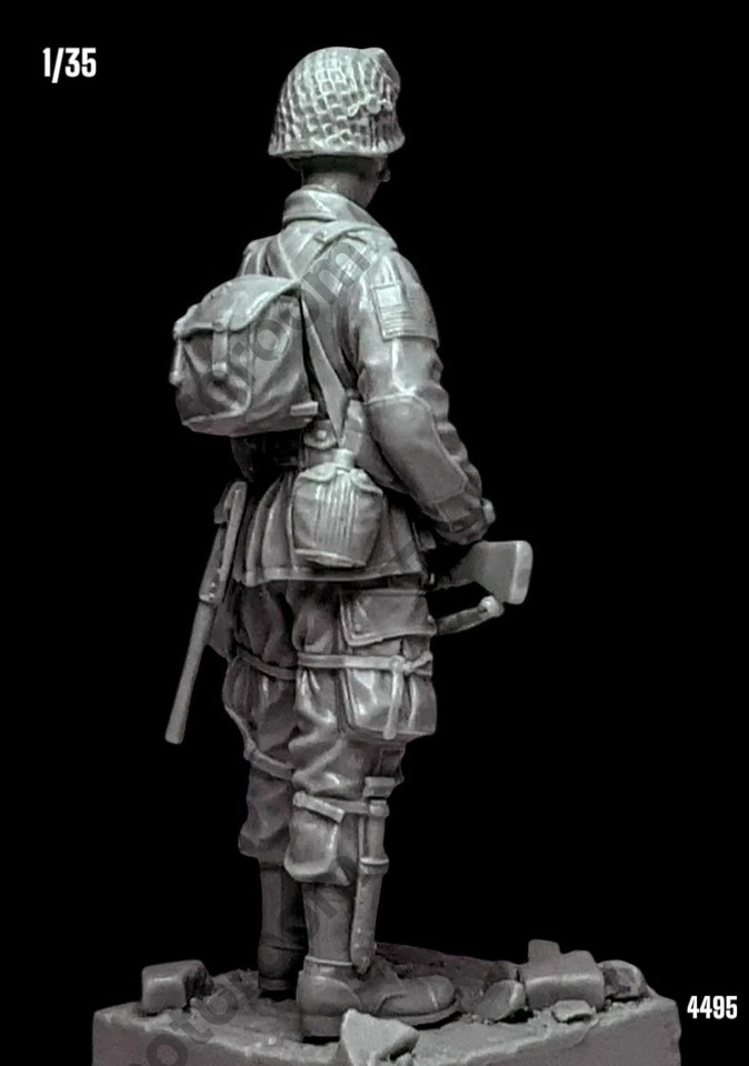 1/35 Resin Figure US Airborne Paratrooper Standing w M1 Rifle Model Kit ...